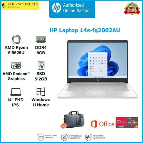 Jual Hp Laptop S Fq Au Ryzen U Gb Gb Fhd Ips Win Ohs Di Seller Clicknet