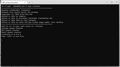 Windows 中的 nfs 服务器