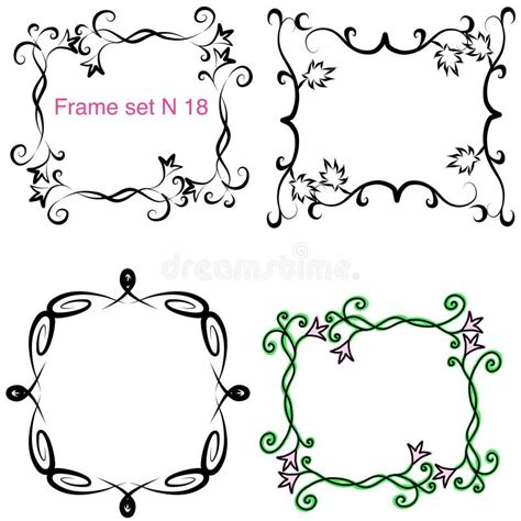 A Set Of Decorative Format Frames For Inserting Pictures And Text Stock Illustration A Set Of Decorative Format Frames For Inserting Pictures And Text Stock Illustration