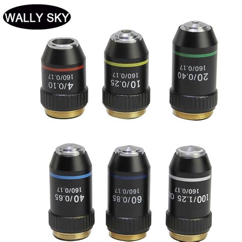 195 Achromatic Objective Lens 4x 10x 20x 40x 60x 1 Grandado