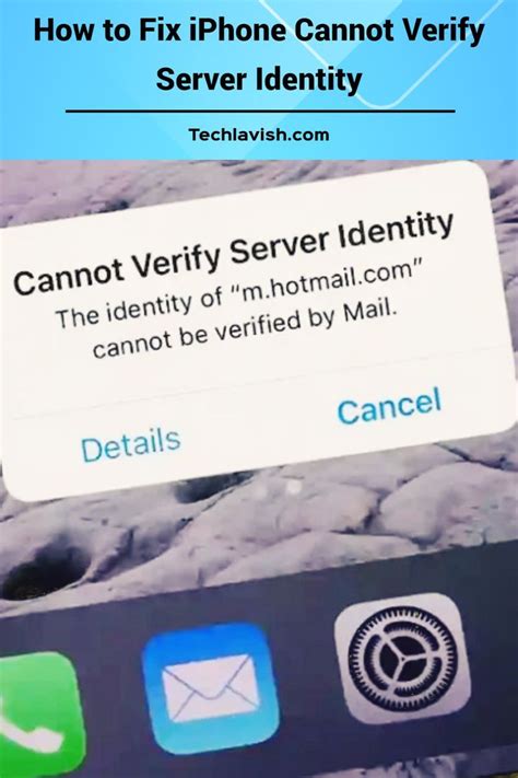 How To Fix Iphone Cannot Verify Server Identity Email Account Verify