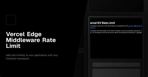 Vercel Edge Middleware Rate Limit
