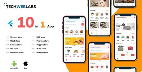 An Advertisement For Techwealabs With Four Phones And The Text 10 In 1 App