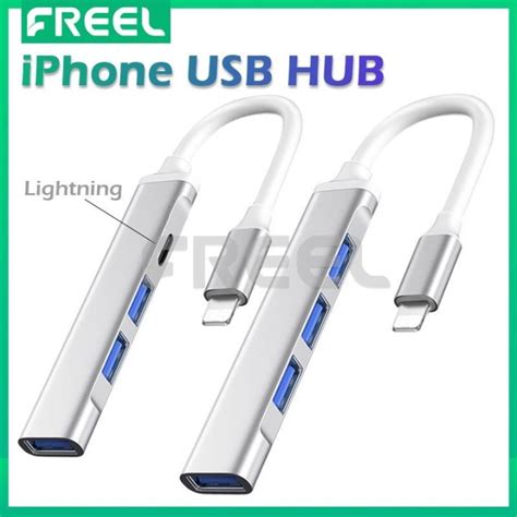 Freel Lightning To Usb Hub Otg 4 In 1 With Usb 3 0 Port And Fast Charging Port For Iphone Ipad