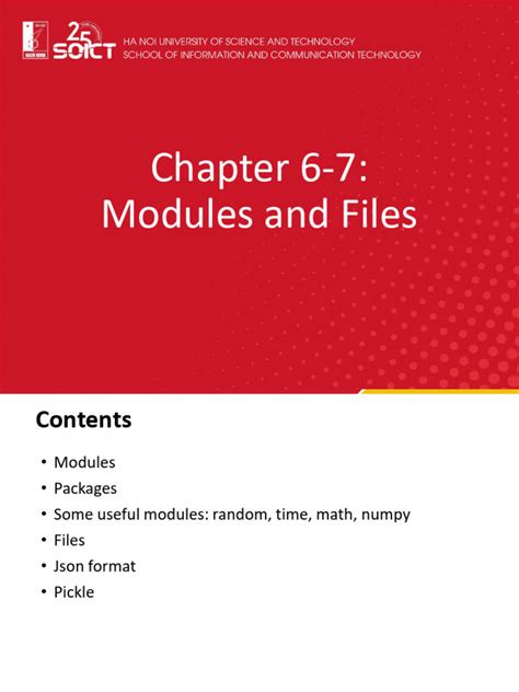 Chapter 6 7 Modules And Files Pdf Json Computer Programming