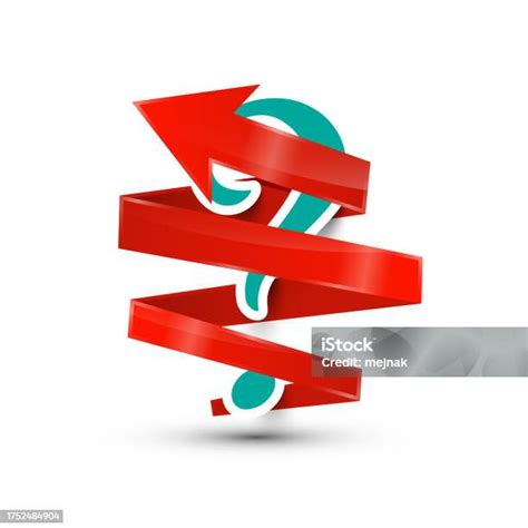 흰색 배경에 분리된 빨간색 3d 화살표 안에 물음표 벡터 0명에 대한 스톡 벡터 아트 및 기타 이미지 0명 3차원 형태 가격 Istock