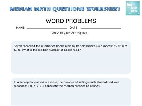 Finding The Median Maths Questions Teaching Resources