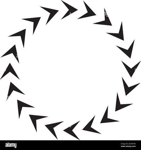 Clockwise Arrows In Circle Shows The Motion Stock Vector Illustration Isolated On White