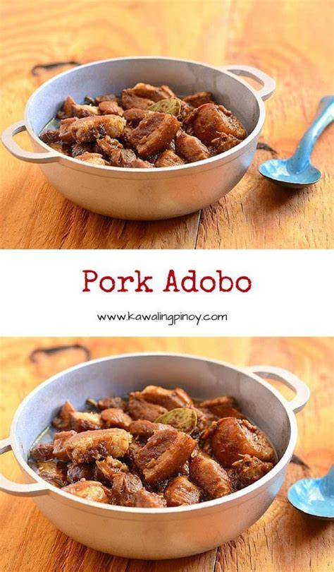 Pork Adobo Is A Popular Filipino Stew Made With Pork Cubes Simmered In Vinegar Soy Sauce