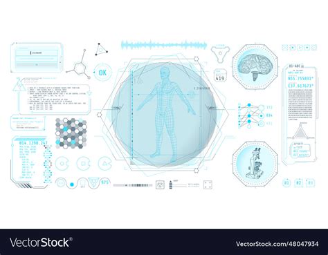 Hud Interface Design For Decoding Big Data Vector Image