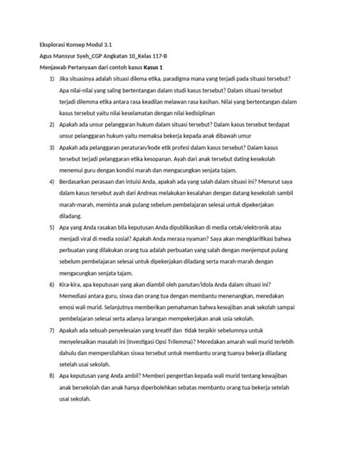 Eksplorasi Konsep Modul 31 Forum Diskusi Pdf