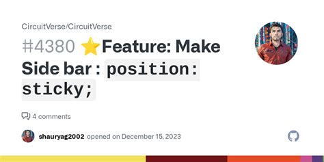 ⭐️feature Make Side Bar `position Sticky` · Issue 4380
