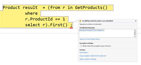 What Is Difference Between First And Firstordefault In Linq