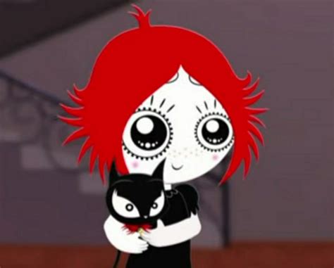 Red Hair Cartoon Girl Emo Cartoon Cat Halloween Ruby Gloom Emily The Strange Disfraces