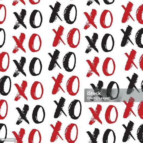 여 자가 브러쉬 레터링 표시 완벽 한 패턴 그런 지 Calligraphiv C 포옹 및 키스 문구 인터넷 속어 약어가 여 자가 기호 흰색 배경에 고립 벡터 일러스트 레이 션