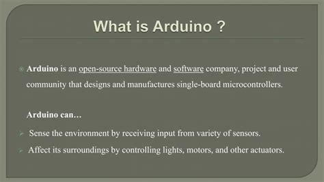 Microcontroller Arduino Uno Board Pptx Computer Peripherals Computing