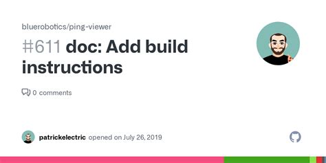 doc add build instructions · issue 611 · bluerobotics ping viewer · github