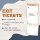 Exit Ticket Slips Templates For Any Subject Assessment By Alight Resources