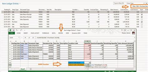 Saurav Dhyani Nav And Msdyn365bc Nav Report How To Use Excel Sumif
