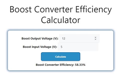 Boost Converter Efficiency Calculator Savvy Calculator