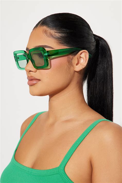 Make It Right Babe Sunglasses Green Fashion Nova Sunglasses