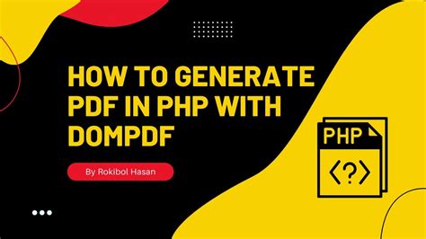 How To Generate Pdf Invoices With Dompdf In Php Project Youtube
