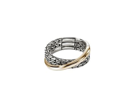 John Hardy Essentials Two Tone Crossover Ring
