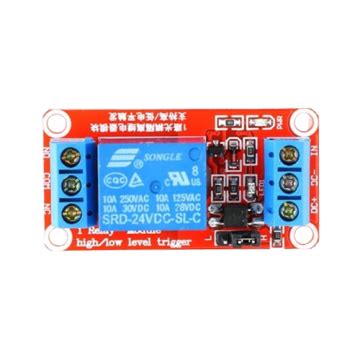 DC24V 4 Channel Red Color Relay Module All Mart