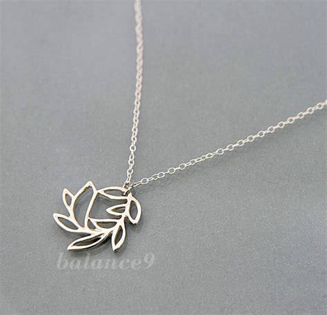 Sterling Silver Leaf Necklace Dainty Leaf Branch Necklace Etsy