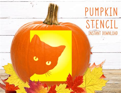 Cat Pumpkin Stencil Printable