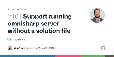 Support Running Omnisharp Server Without A Solution File · Issue 101 · Ycm Coreycmd · Github