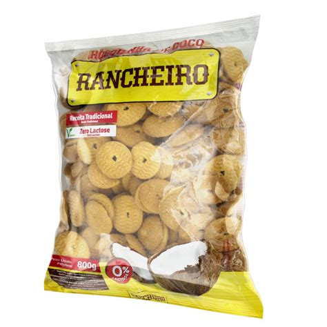 Biscoito Rosquinha Rancheiro 800g Coco Zero Lactose Shimodinha