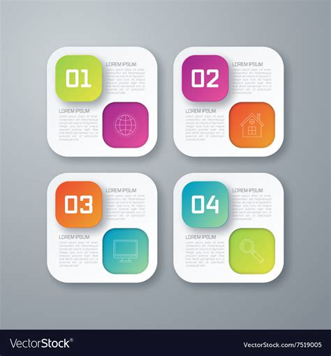 template rectangles design on the grey background vector image