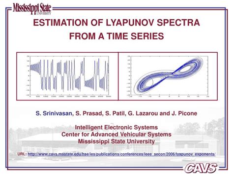 Ppt Estimation Of Lyapunov Spectra From A Time Series Powerpoint