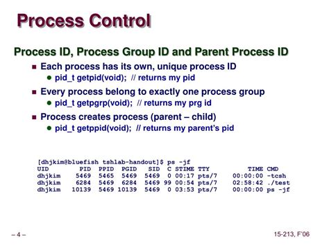 PPT L5 Writing Your Own Unix Shell October 1 6 2006 PowerPoint