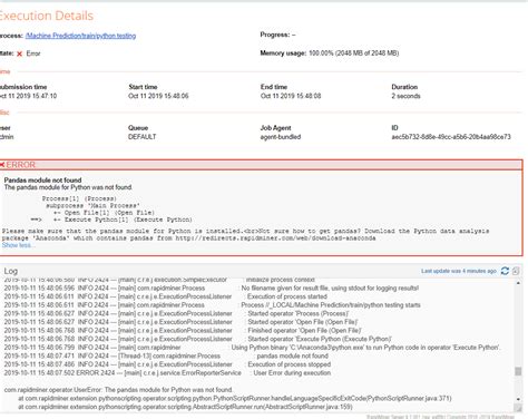 Error While Executing A Python Code On Server — Altair Community
