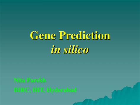 Ppt Gene Prediction In Silico Powerpoint Presentation Free Download