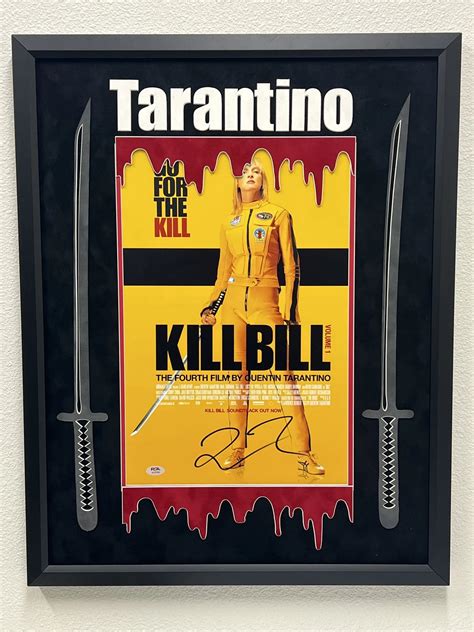 Quentin Tarantino Signed Movie Poster Framed Psa Kill Bill Autographia