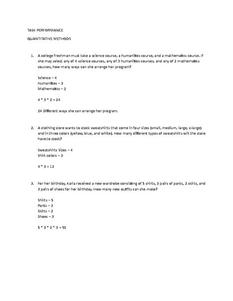 tp quantitativemethods midterm task performance quantitative methods