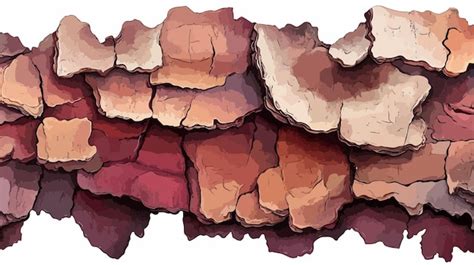 Detailed Tree Bark Texture With Deep Cracks And Peeling Layers Premium AI Generated Vector