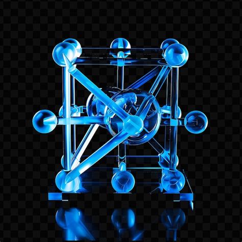 Premium Psd Bose Einstein Gate With Condensate State And Ice Blue Atoms Design Cnc Frame Art