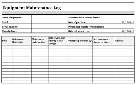 Contoh Log Book Mesin