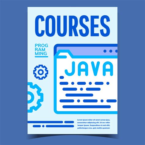 Java Courses Creative Advertising Poster Vector 17420643 Vector Art At