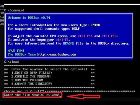 How To Take Input In Dosbox Using Batch File How To Take Input In Batch File In Dosbox YouTube