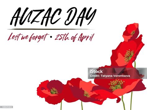 화이트 배경에 빨간 양귀비와 현충일 수평 포스터 레이아웃 Remembrance Day에 대한 스톡 벡터 아트 및 기타 이미지