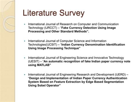 Counterfeit Currency Detection Using Image Processing Pptx