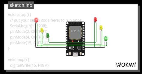 Traficlight Wokwi Esp32 Stm32 Arduino Simulator