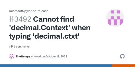 Cannot Find Decimalcontext When Typing Decimalctxt · Issue 3492