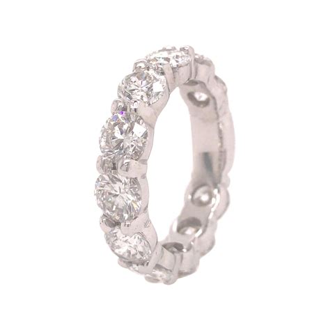 Platinum Emerald Cut Diamond Common Prong Band At 1stdibs