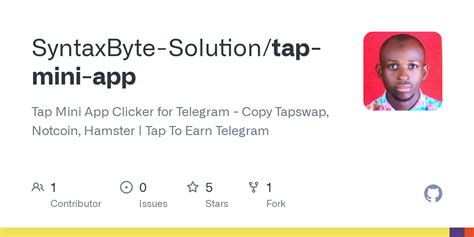 Github Syntaxbyte Solutiontap Mini App Tap Mini App Clicker For Telegram Copy Tapswap